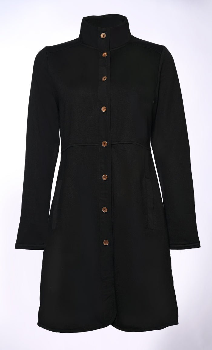 Stylish Front-Open Fleece Jacket With Pockets - Final Sale